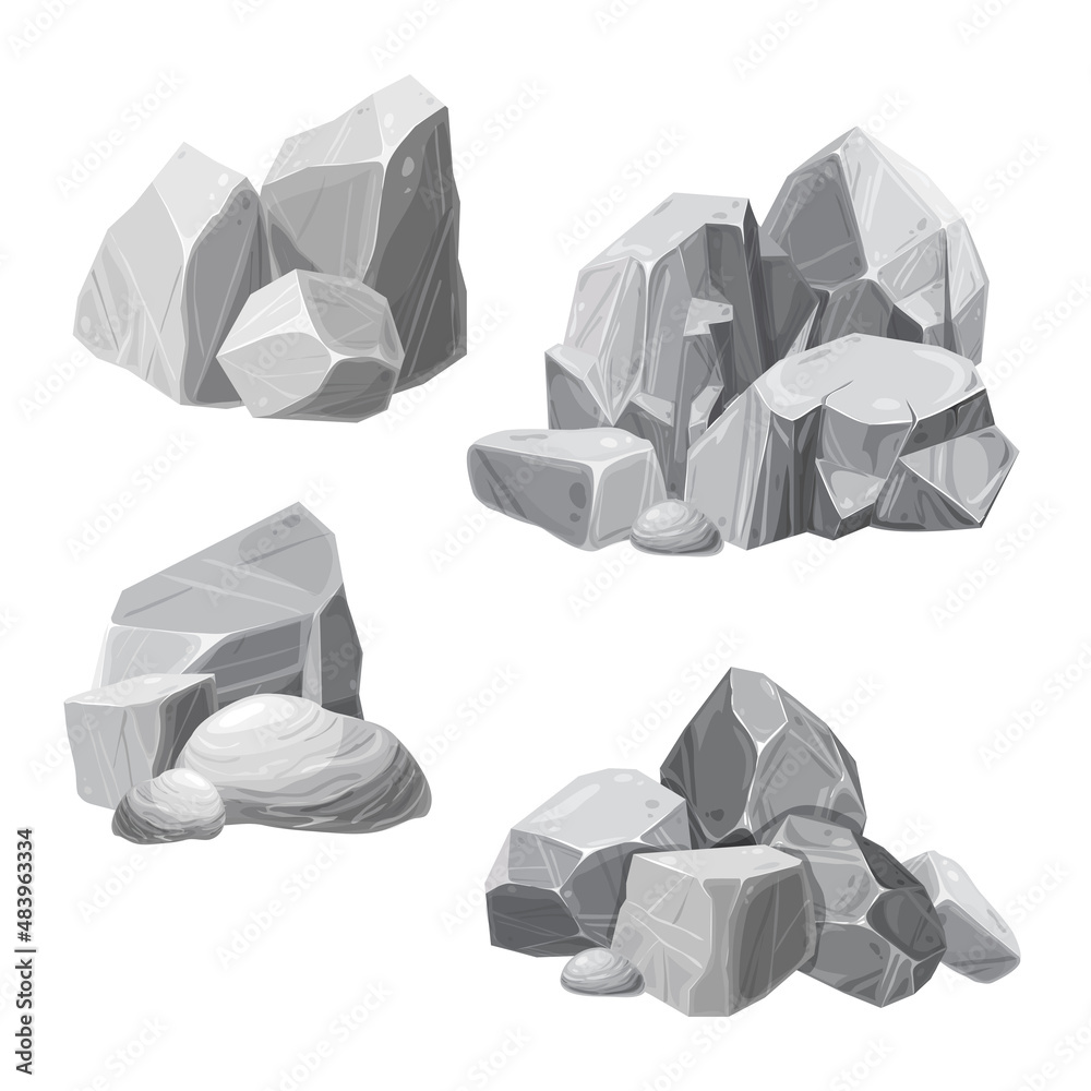 pile of rubble. Rocks and debris of the mountain. heap of stones ...