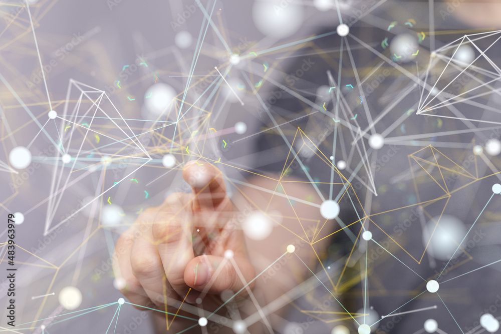 conference Digital Network and data concept 3d Stock Photo | Adobe Stock