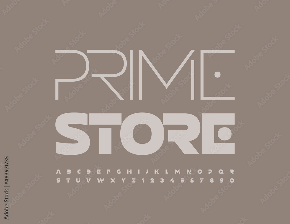 Vector unique banner Prime Store with abstract style Alphabet Letters ...