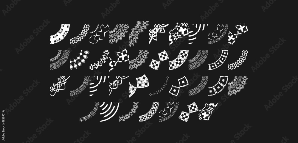 Set of corners for decoration of photos in photo albums. Retro photo ...