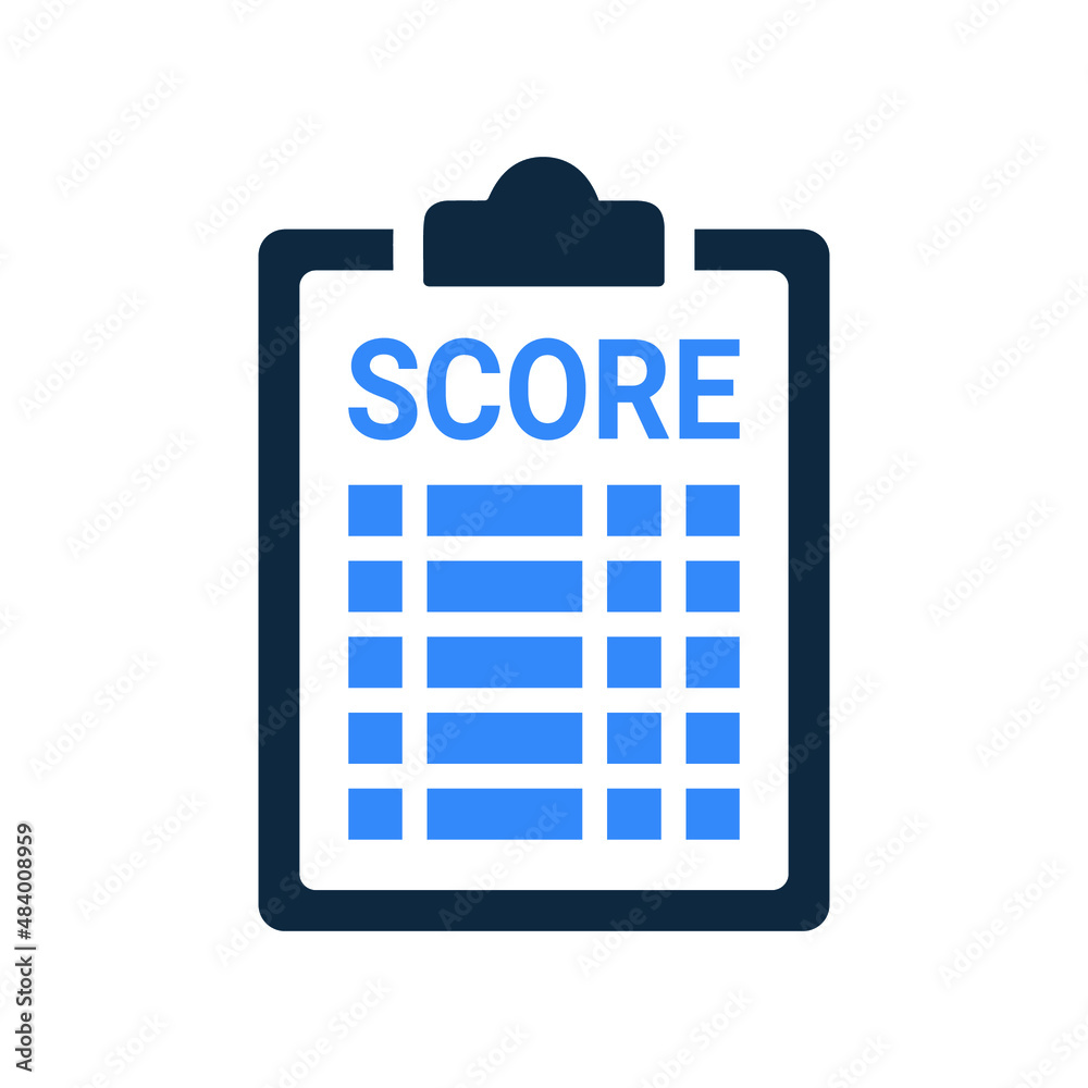 Score, scorecard icon. vector sketch. Stock Vector | Adobe Stock