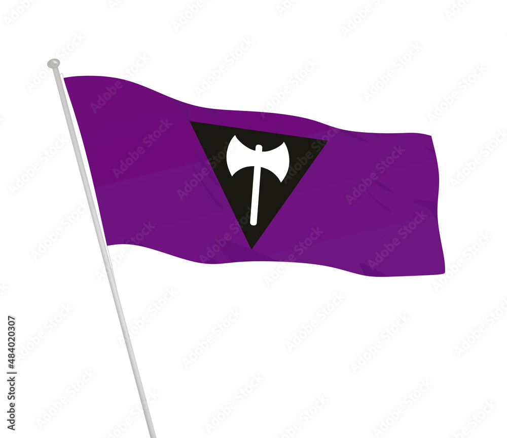 Lesbian labrys pride flag. vector illustration Stock Vector | Adobe Stock