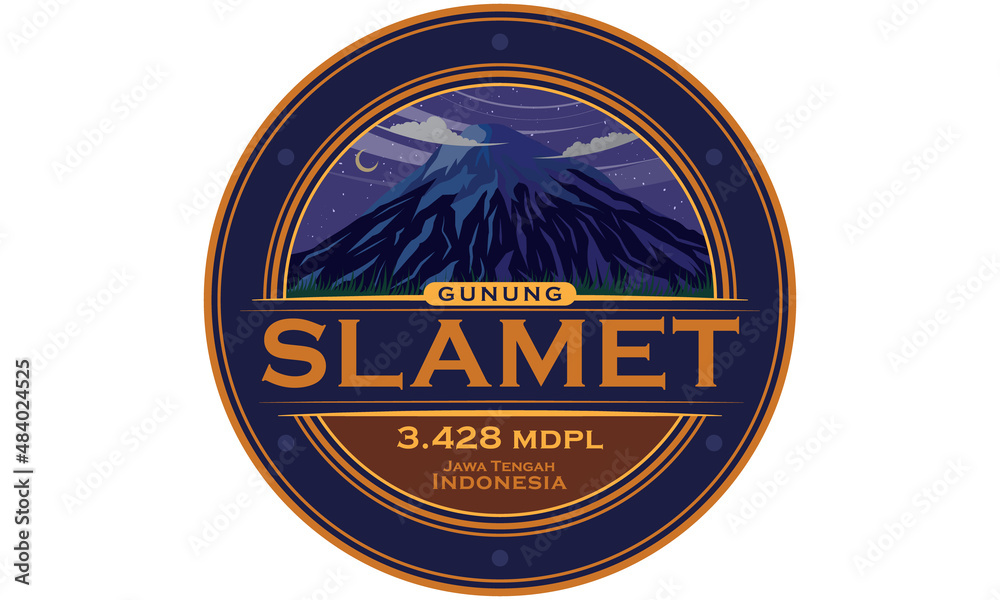mountain logo. The mountain originating from Indonesia is named Mount ...