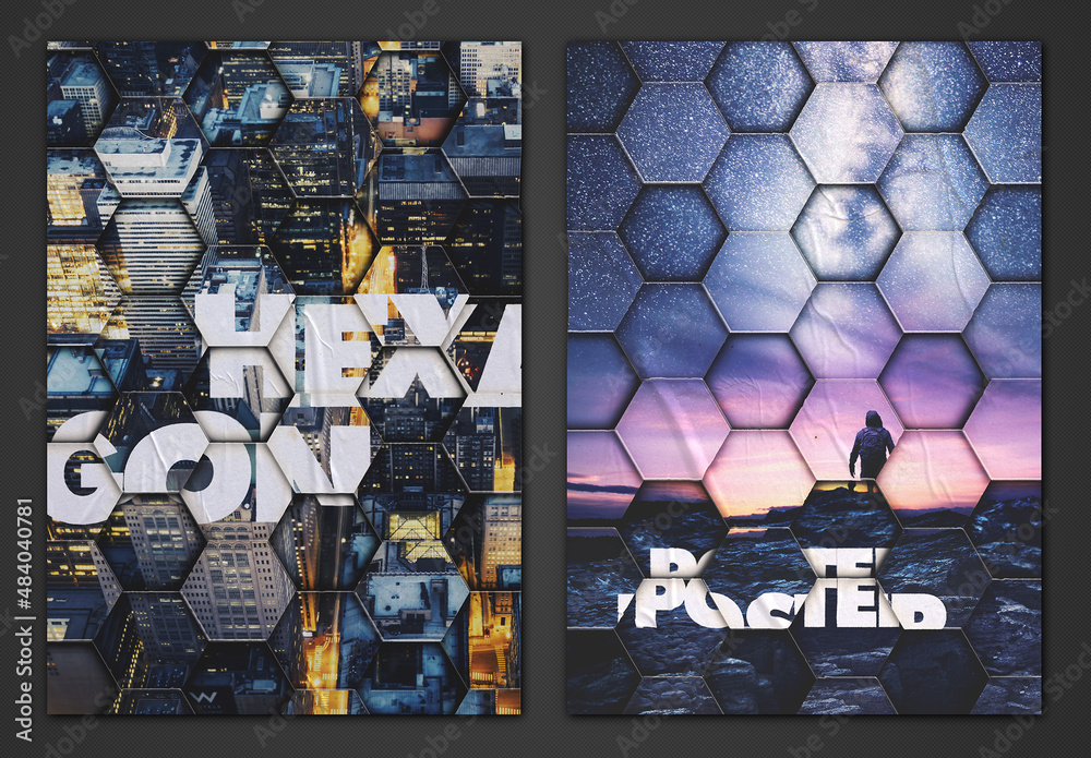Hexagon Poster Design Stock Template | Adobe Stock