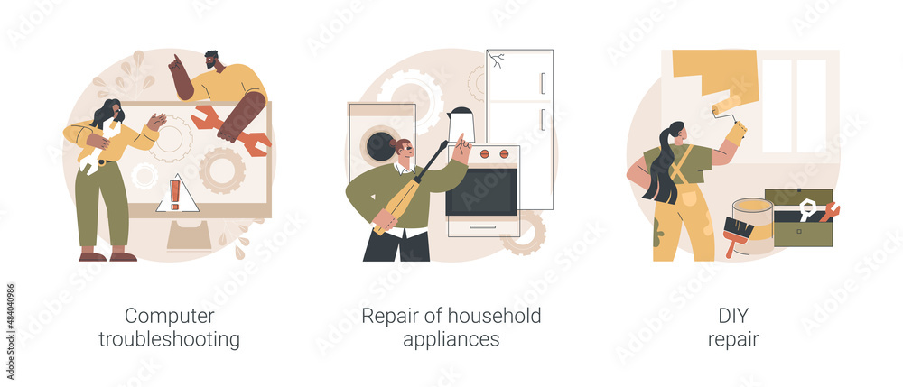 Repair and maintenance services abstract concept vector illustration ...