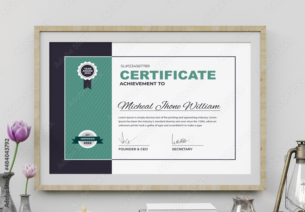 Certificate Layout Stock Template | Adobe Stock