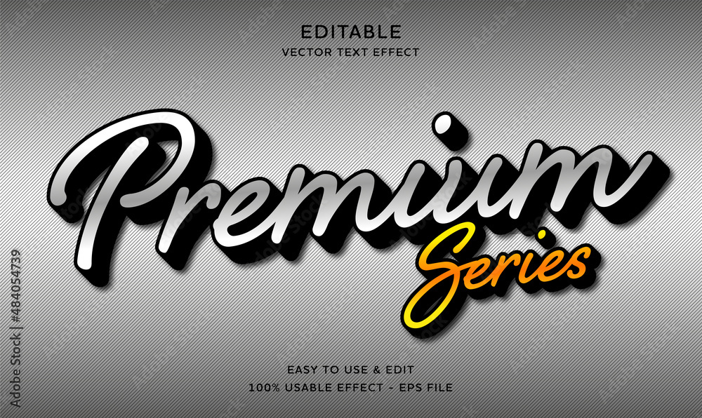 editable premium series vector text effect with modern style design ...