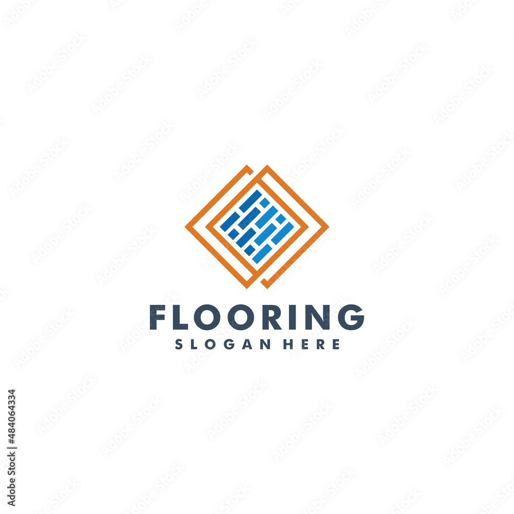 Flooring logo design. Laminate. parquet. tile vector illustration Stock ...