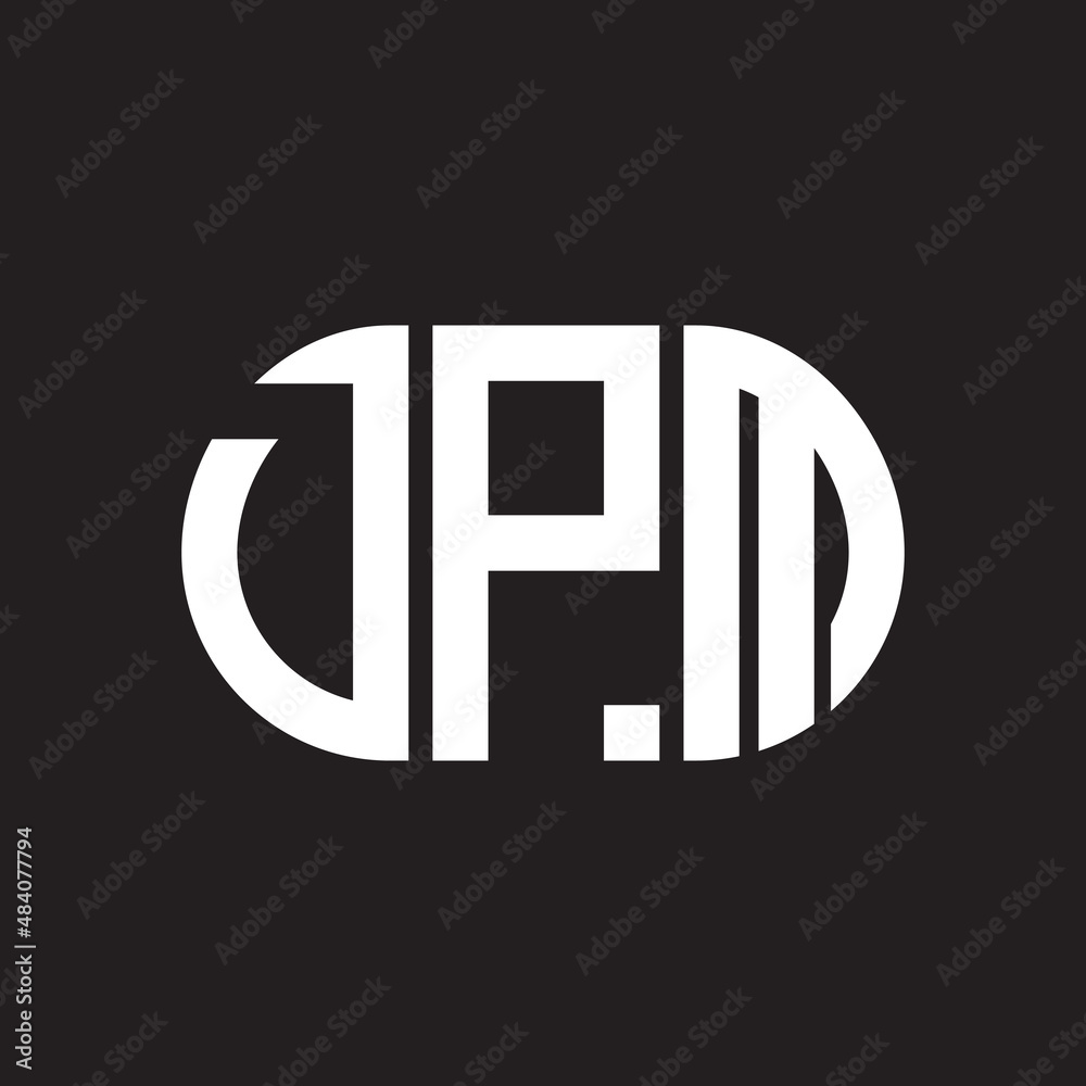 DPM letter logo design on black background. DPM creative initials ...