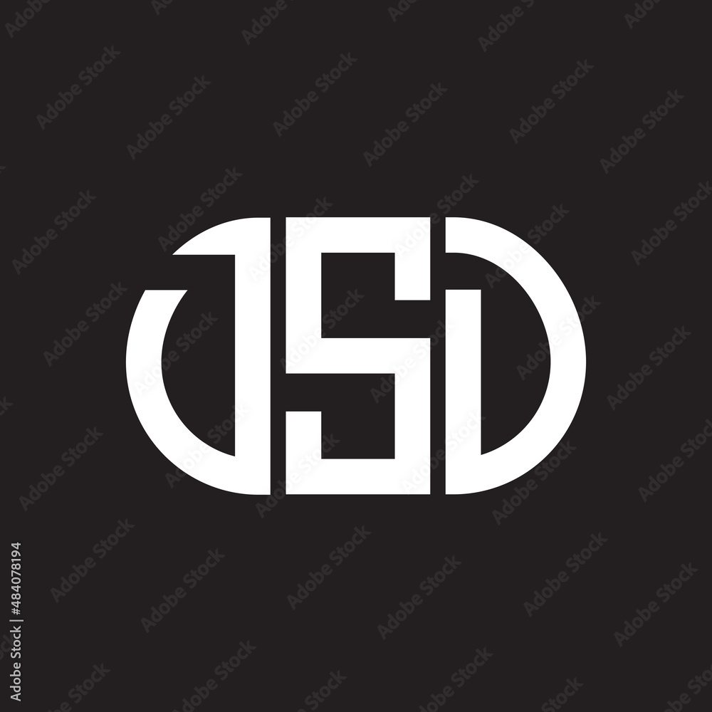 DSD letter logo design on black background. DSD creative initials ...