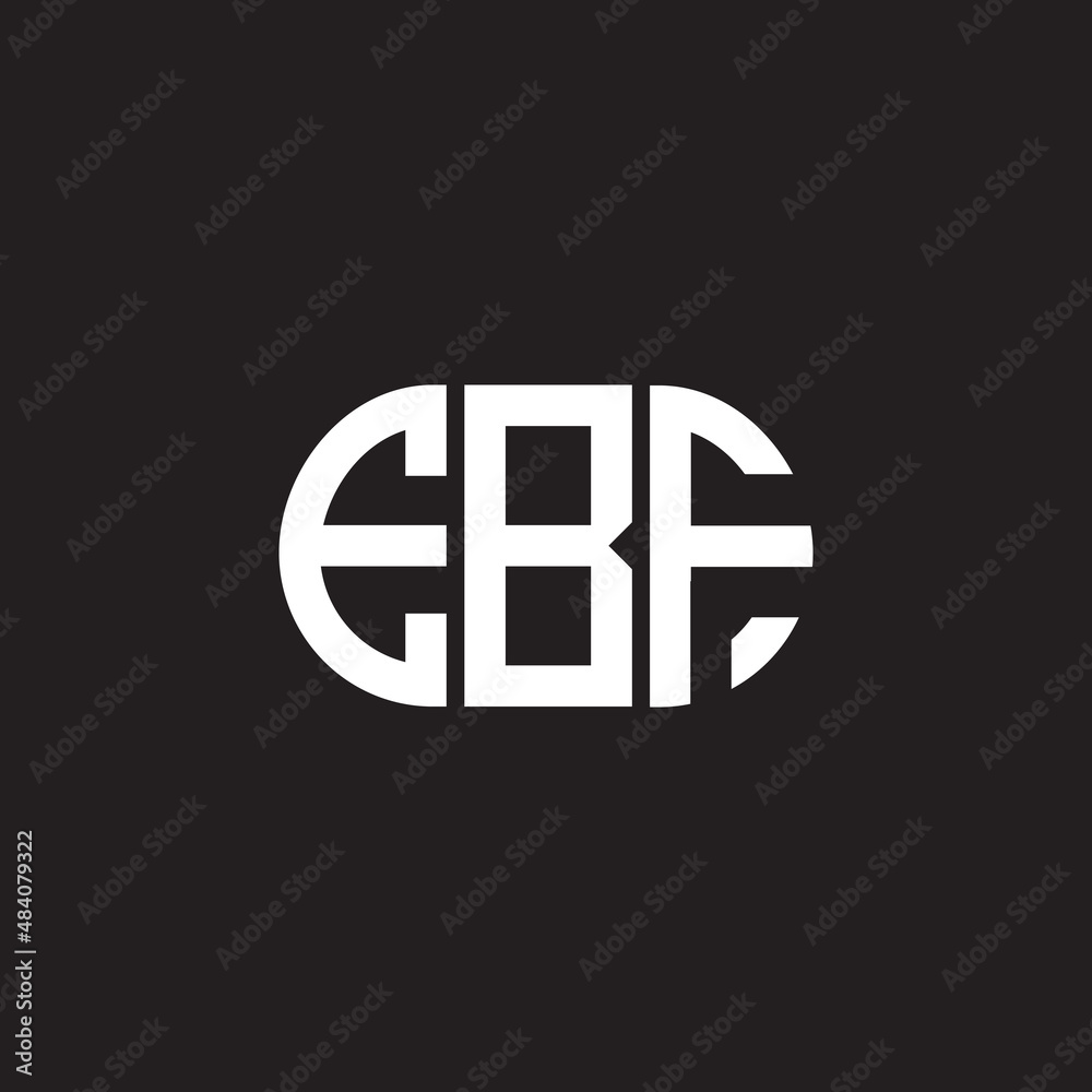 EBF letter logo design on black background. EBF creative initials ...