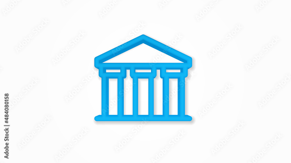 public bank building, university or museum, classic greek architecture ...