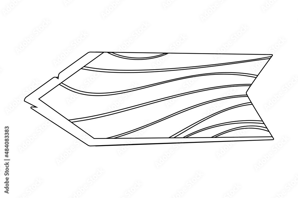 Wooden black line empty billboard set vector. Continuous line drawing ...