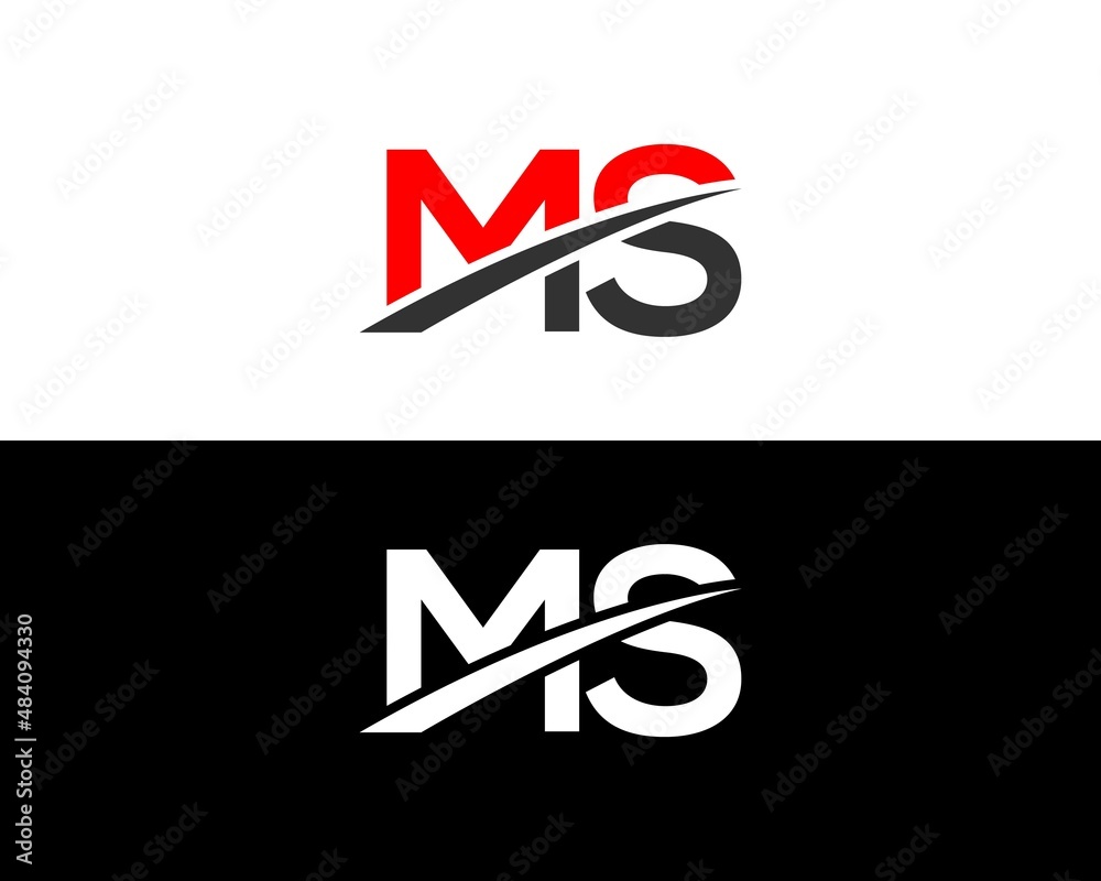 Creative Letter MS Logo Design Minimal Elegant Monogram Vector Template ...