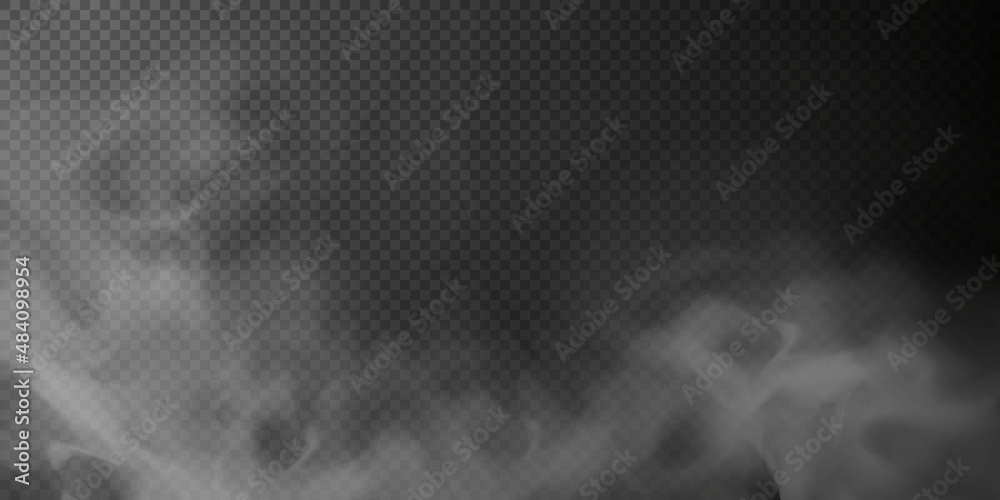 White smoke puff isolated on transparent black background. PNG. Steam ...