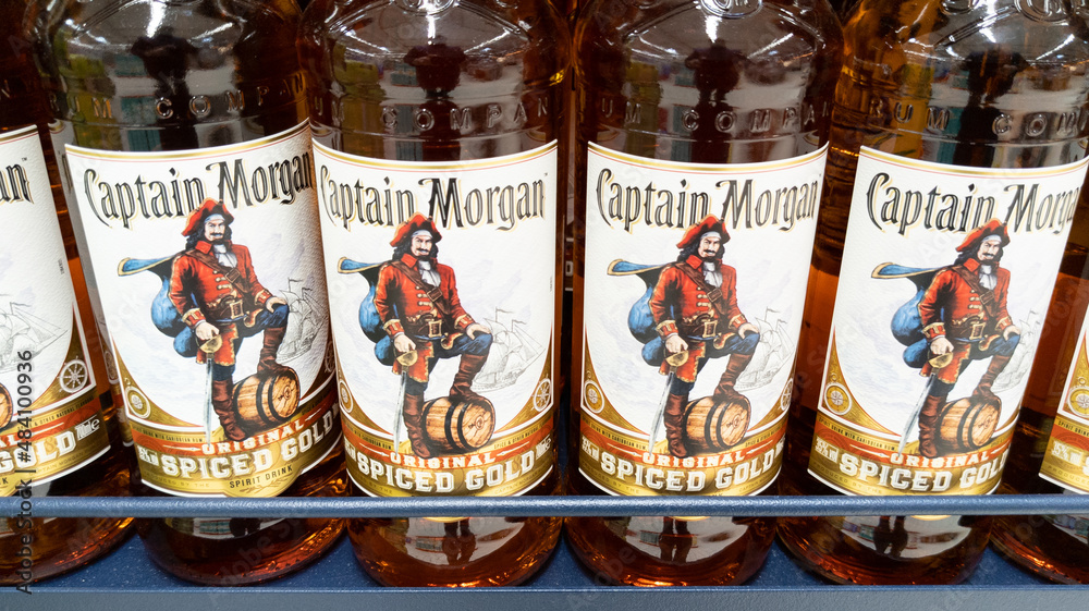 Captain Morgan original spiced gold spirit drink logo brand and sign ...