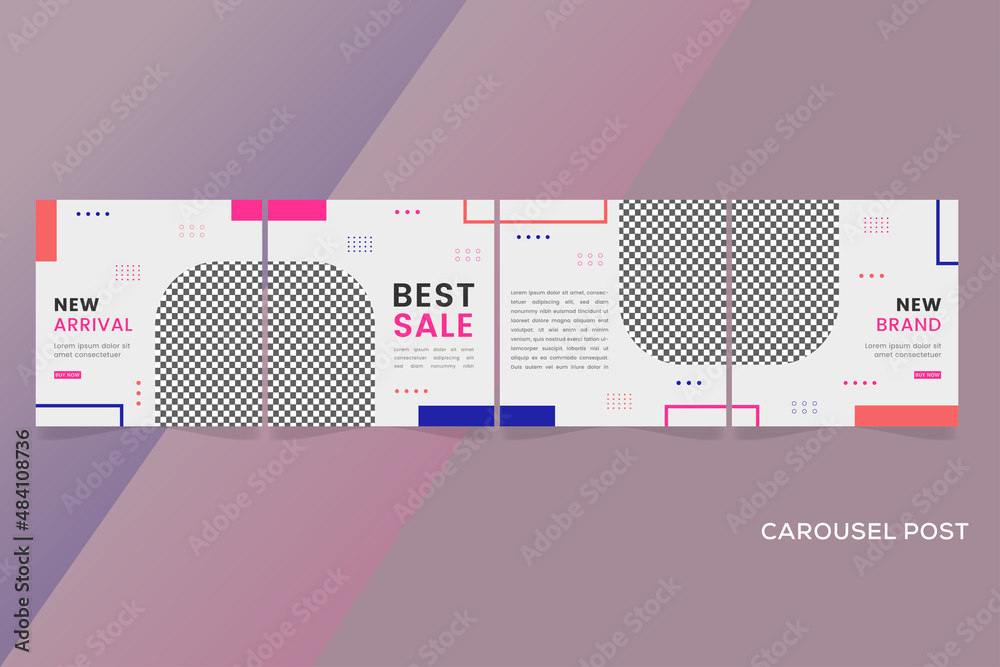 Fashion banner for carousel templates post premium Stock Vector | Adobe ...