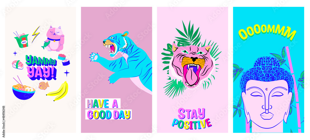 Collection of vertical background for social media content , instagram ...