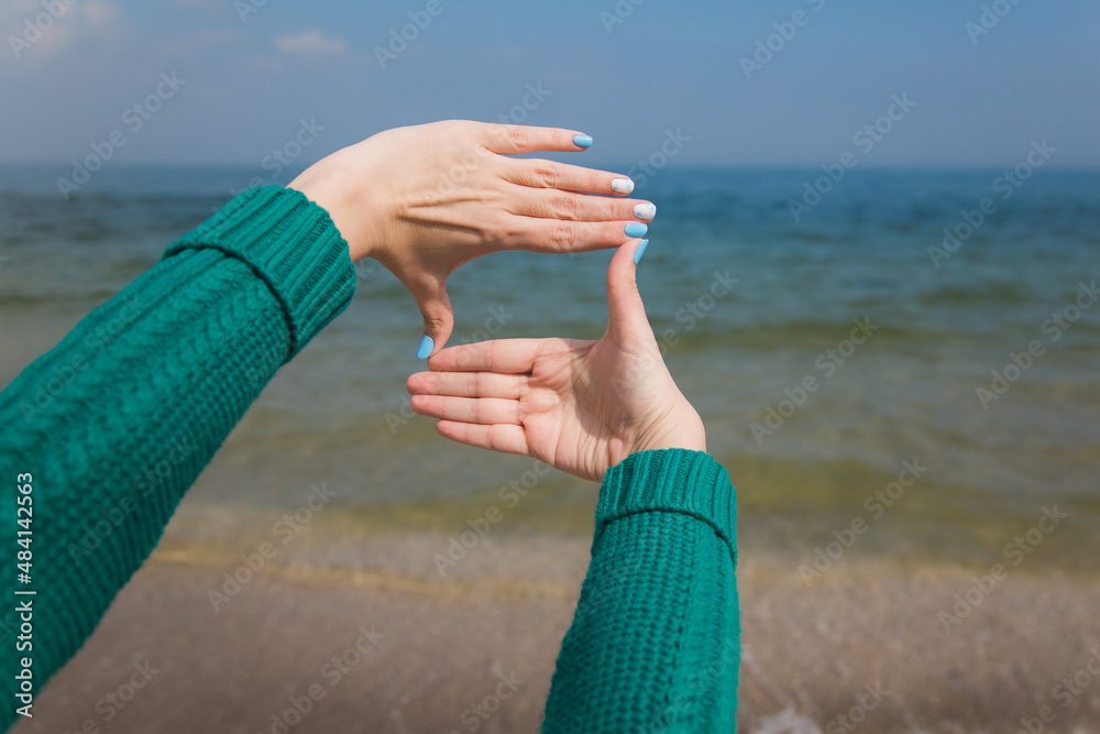 Foto Stock Close-up point of view shot photography of female caucasian ...