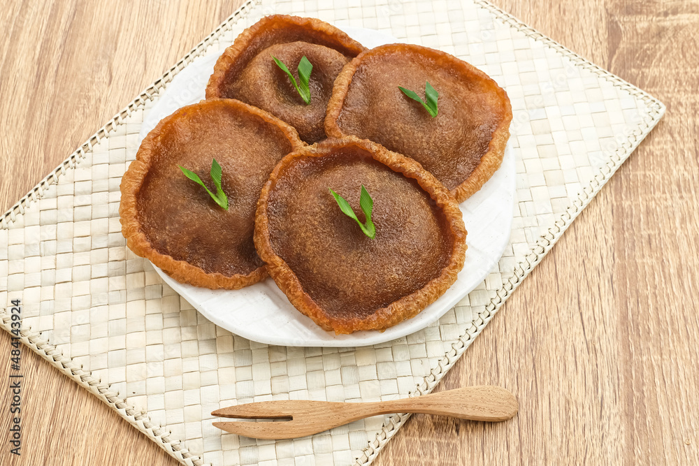 Kue Cucur is Indonesian traditional snack, made from rice flour and ...