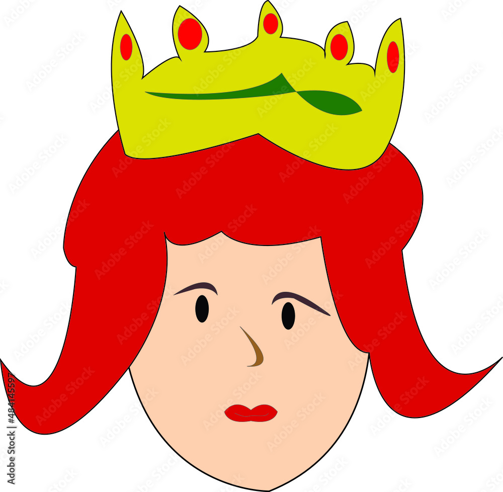 simple queen face animation vector for your design needs Stock Vector ...