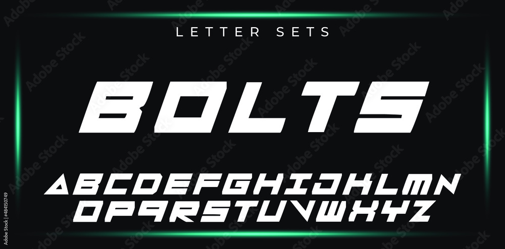 BOLTS modern tech minimal fonts letter logos artwork. Luxury vector ...