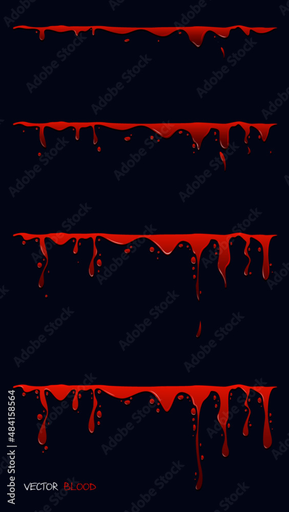 Blood. Streams of red liquid. Animation sprites. Animation for game ...