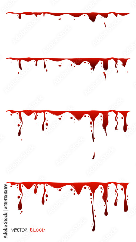 Blood. Streams of red liquid. Animation sprites. Animation for game ...