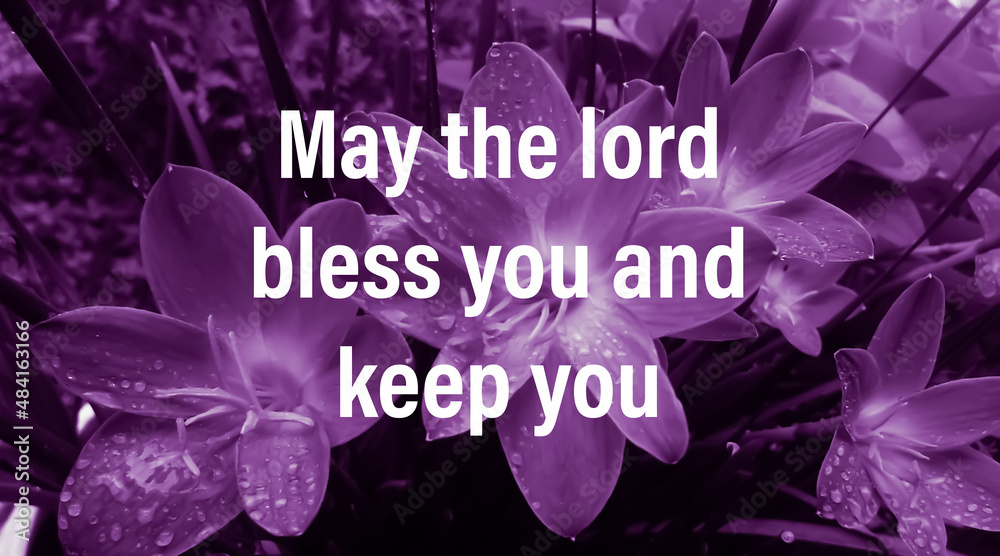 Positive and encouraging bible word about blessing with colorful ...