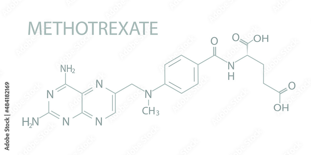 Methotrexate molecular skeletal chemical formula. Stock Vector | Adobe ...
