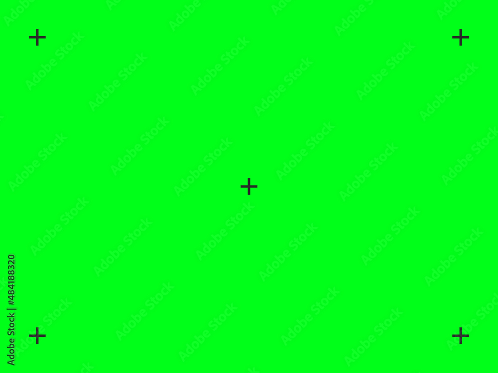 Full screen 4k green screen. Template for video keying with markers ...