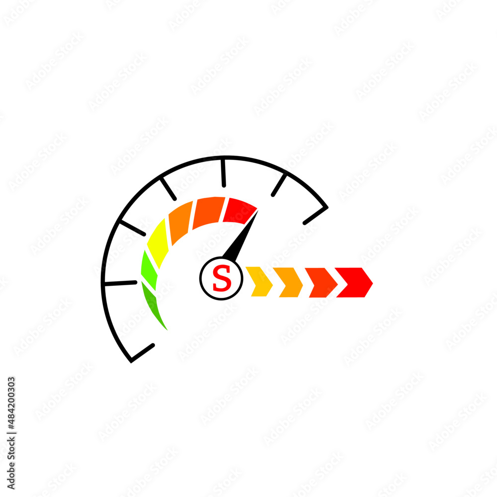 Logo speedometer Stock Vector | Adobe Stock