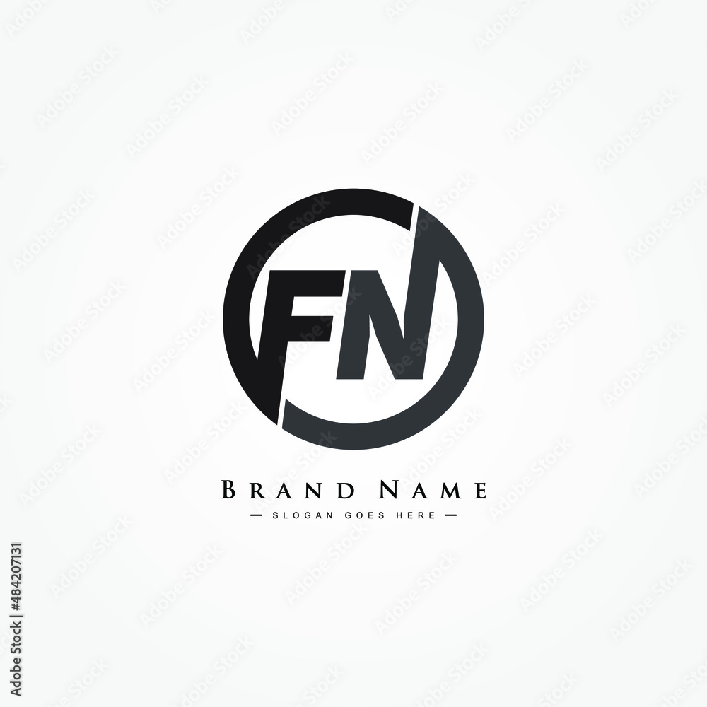Initial Letter FN Logo - Simple Business Logo for Alphabet F and N ...