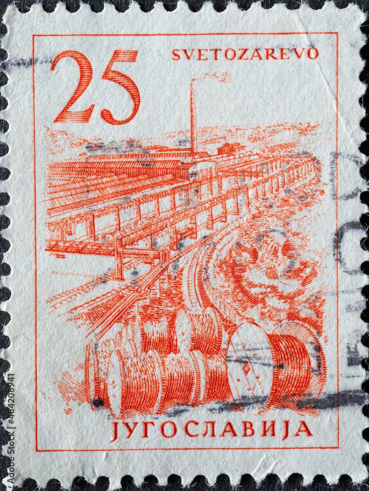 Yugoslavia - circa 1961 : a postage stamp from Yugoslavia, showing a ...