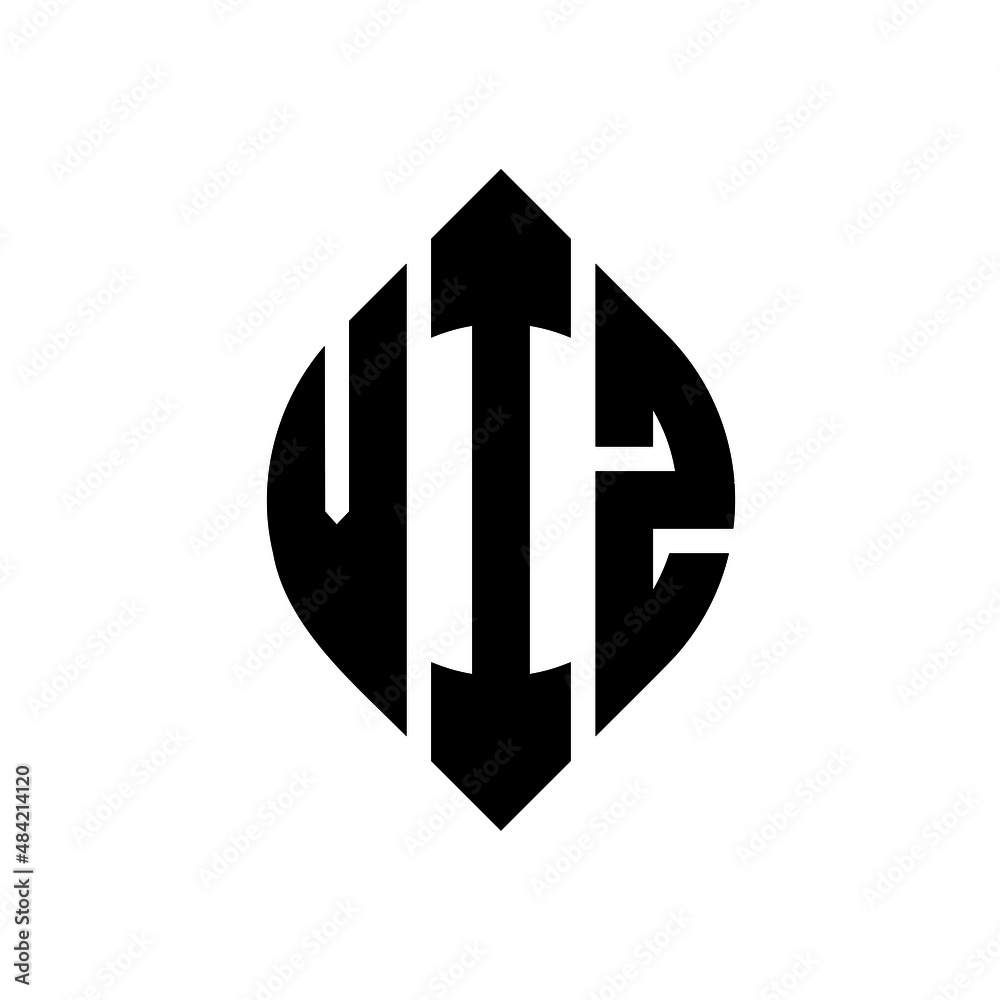 VIZ circle letter logo design with circle and ellipse shape. VIZ ...