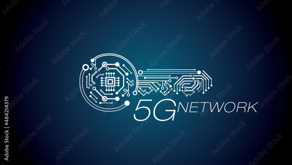 5G network security key Stock Vector | Adobe Stock