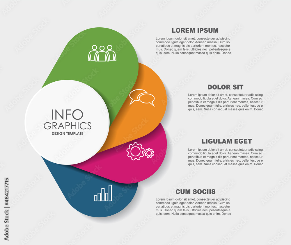 Infographic design template with place for your data. Vector ...