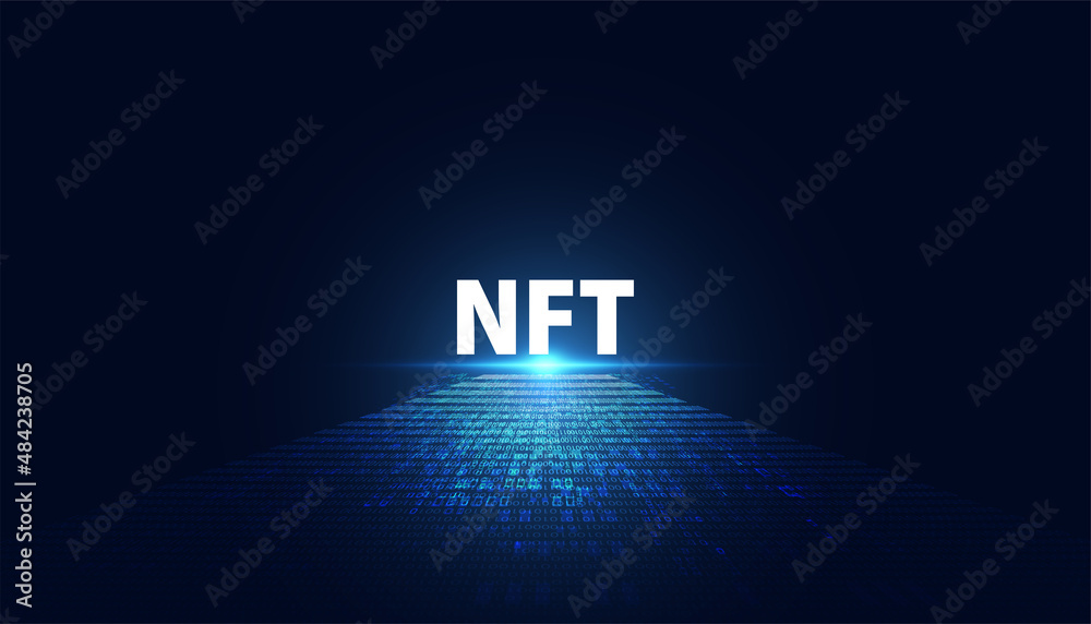 Abstract NTF Digital Image Concept Irreplaceable Token The only ...