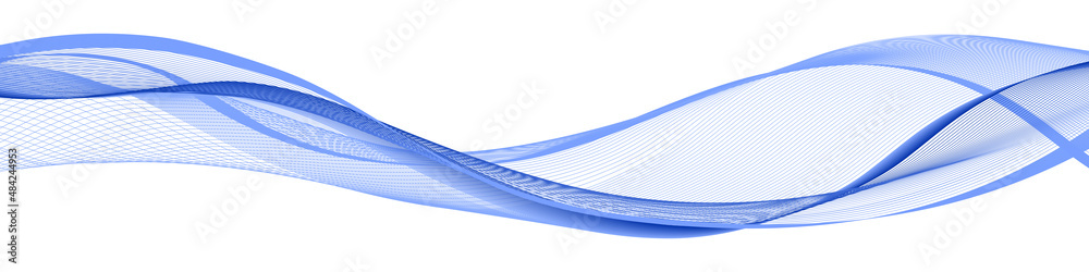 Blue wave swirl swoosh. Dynamic air wind wave, flowing sea water ...