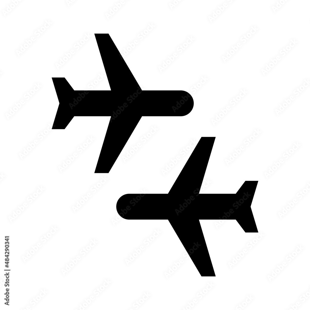 airplane icon, airplanes icon, Connecting Airports Icon Stock Vector ...