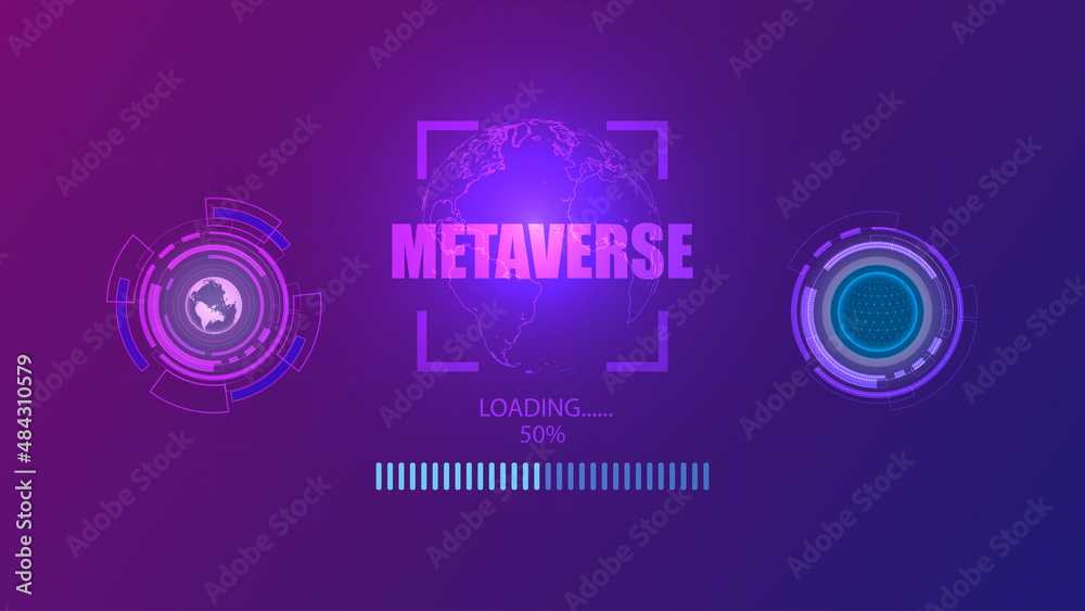 Metaverse digital world smart futuristic interface technology ...