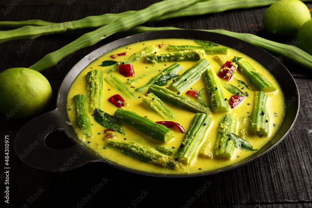 Moringa oleifera, green mango cuury dish. Asian , Sri lankan cooking ...