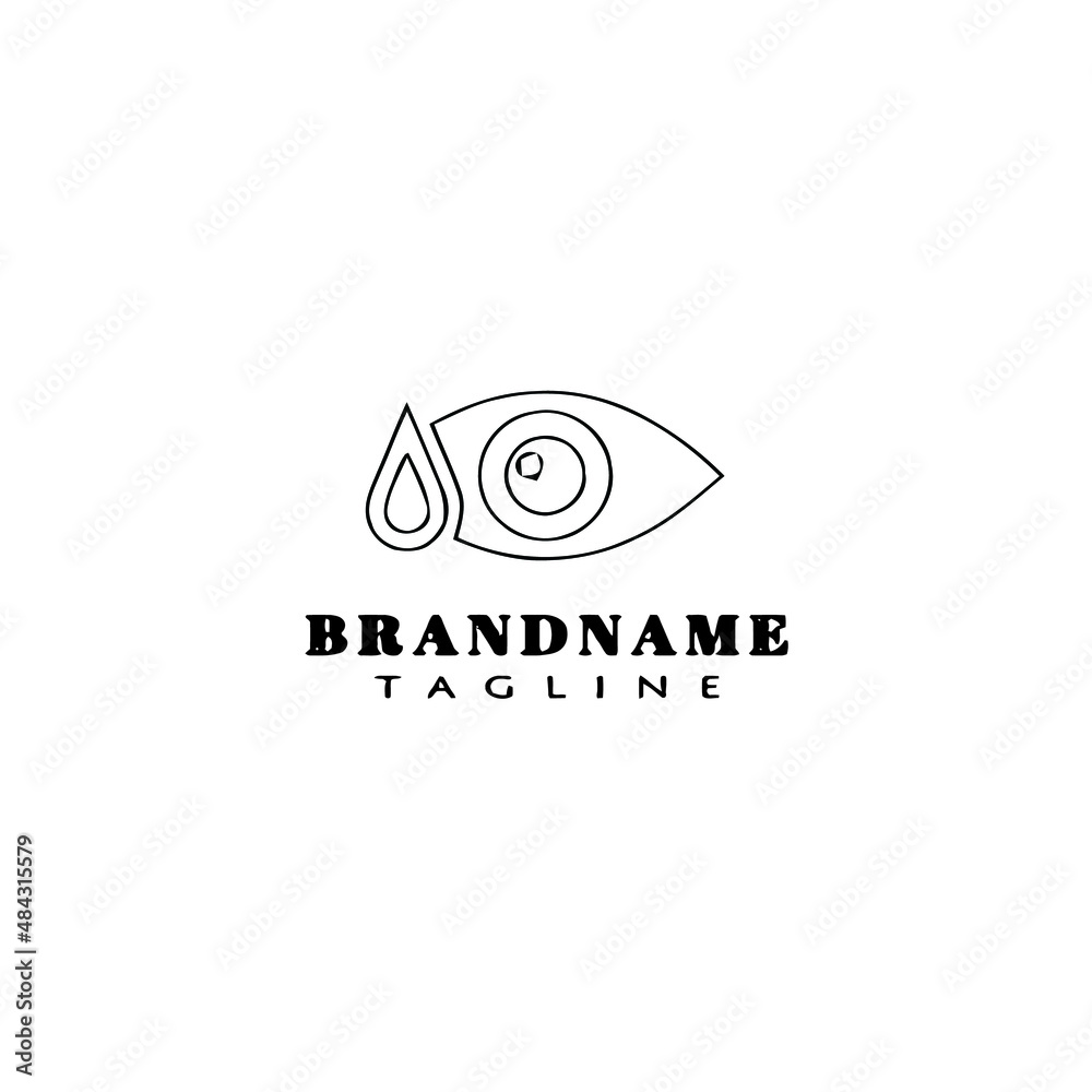 eye doctor logo cartoon icon template black isolated vector ...