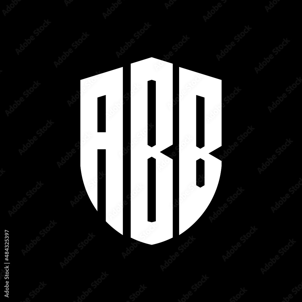 ABB letter logo design. ABB modern letter logo with black background ...