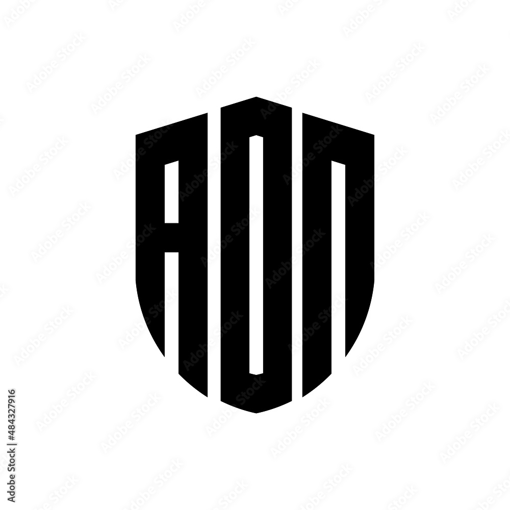 ADN letter logo design. ADN modern letter logo with black background ...