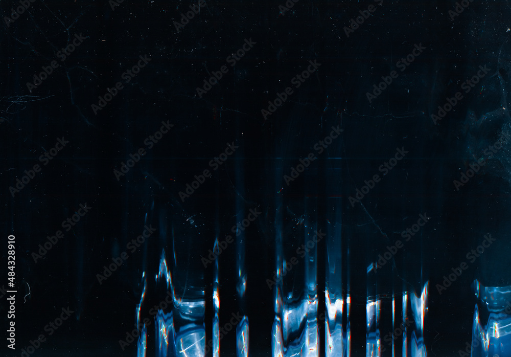 Digital glitch overlay. Dust scratches texture. Old film distortion ...