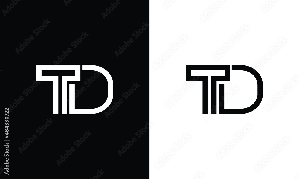 TD Letter Logo Alphabet Design Icon Vector Symbol Stock Vector | Adobe ...
