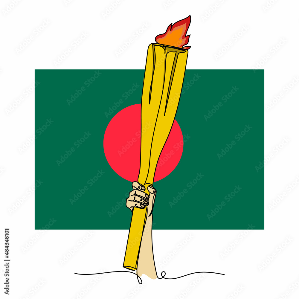 Continuous one simple single abstract line drawing of olympic flame ... Continuous one simple single abstract line drawing of olympic flame ...