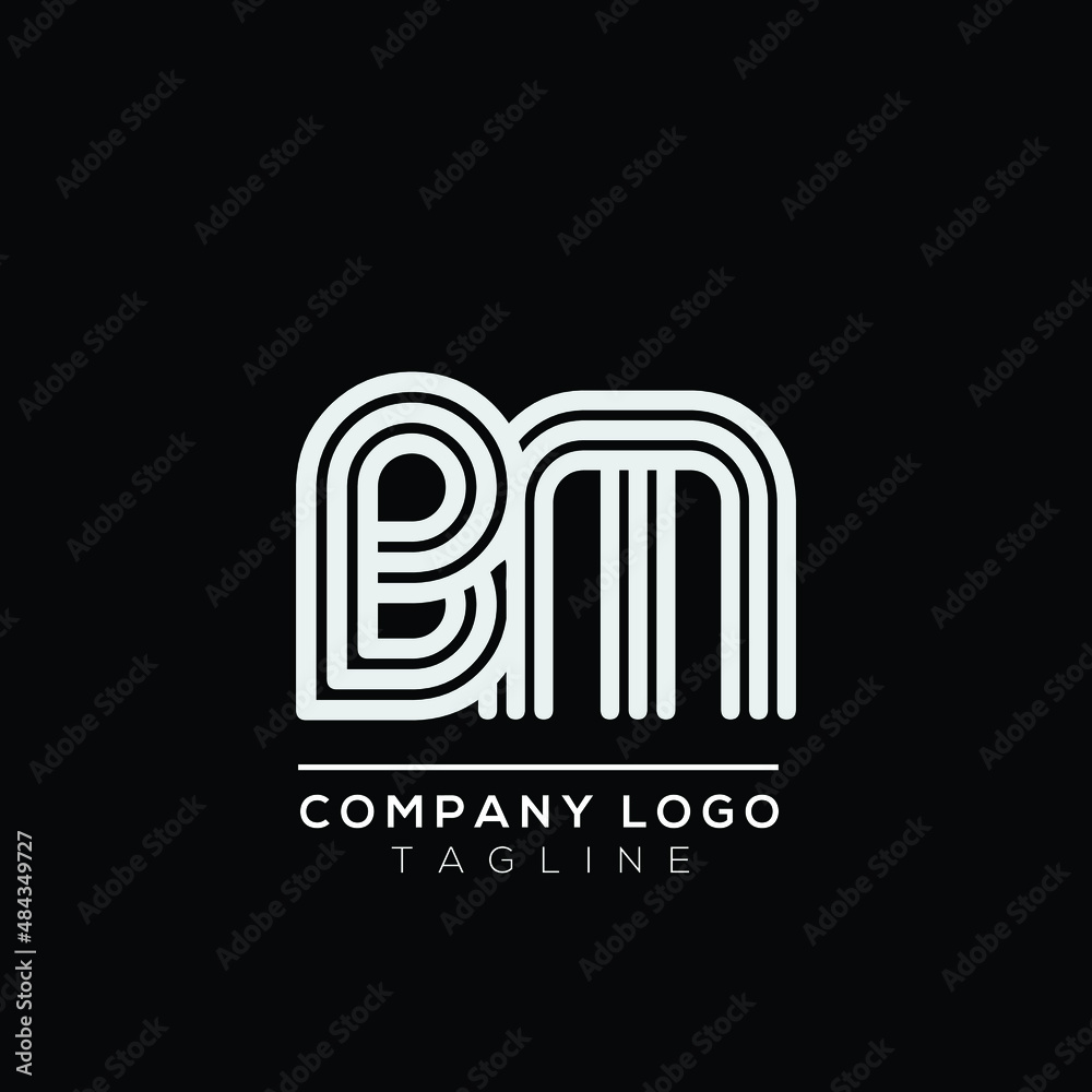 Letter BM alphabet Logo sign symbol. Modern vector logo design for the ...