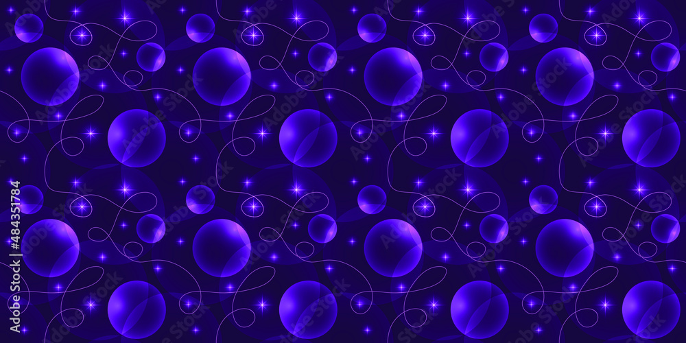 Trendy abstract background in violet colour. Seamless pattern with 3D ...